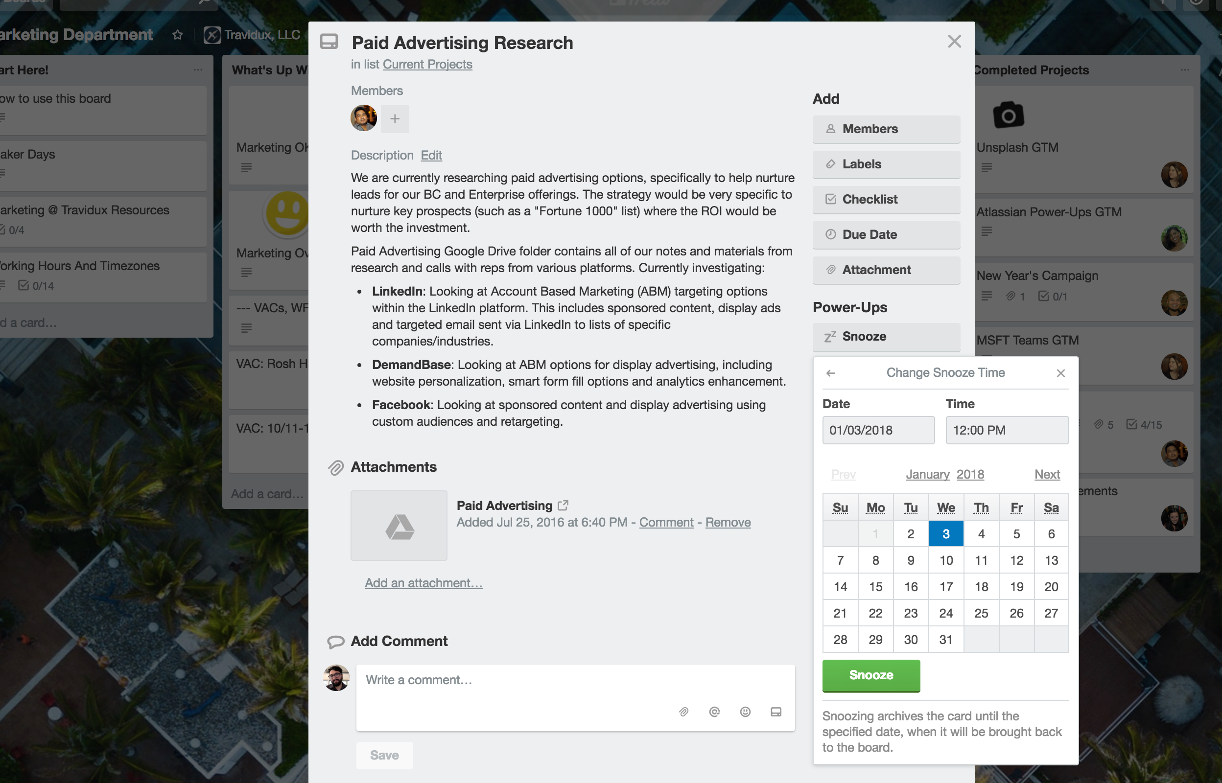 Card Snooze Power-Up | Trello Card Snooze Power-Up | Trello